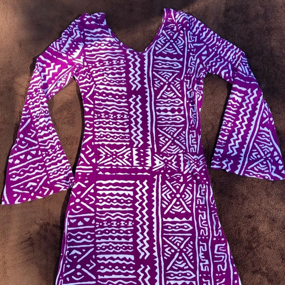 Ashro | Dresses | Plum African Print Dress | Poshmark